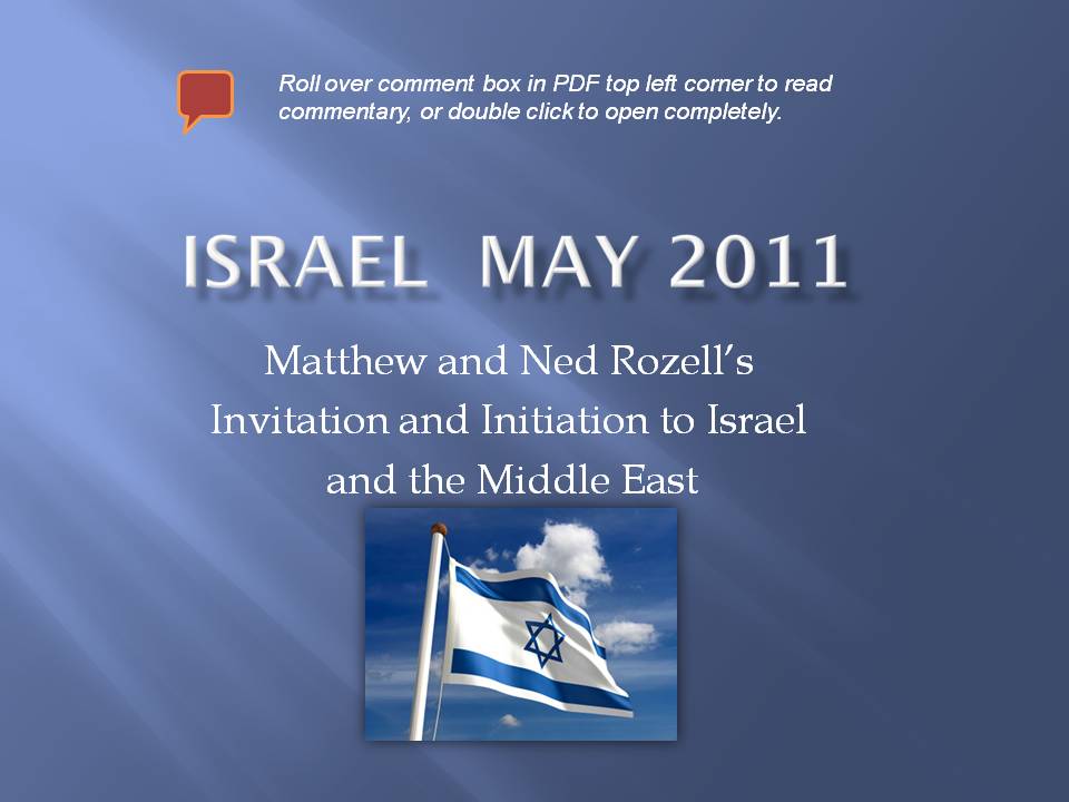 Israel May 2011 narrative and photographs. | Teaching History Matters